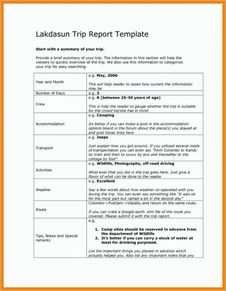 13 + Business Trip Report Examples – Pdf, Word, Apple Pages inside ...