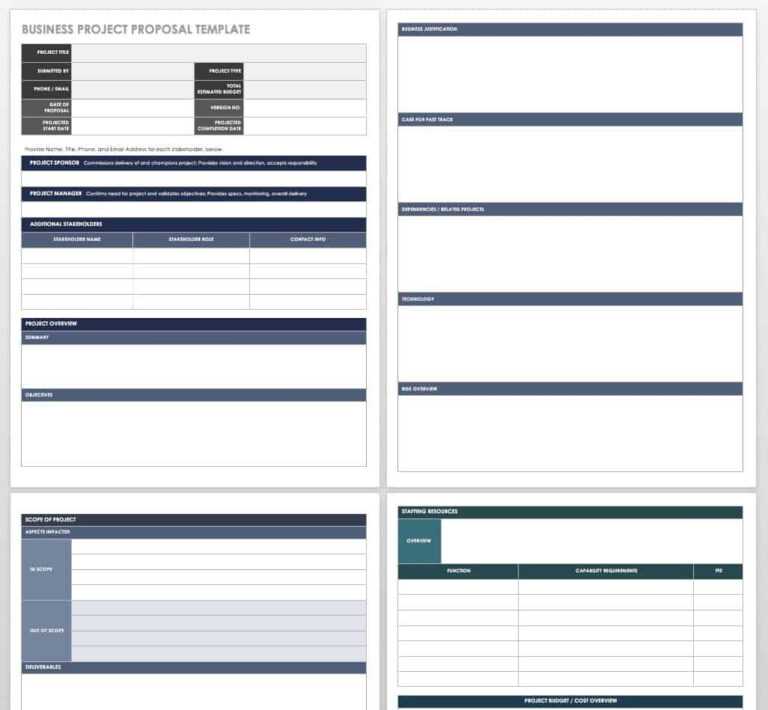 17 Free Project Proposal Templates + Tips | Smartsheet inside Software ...