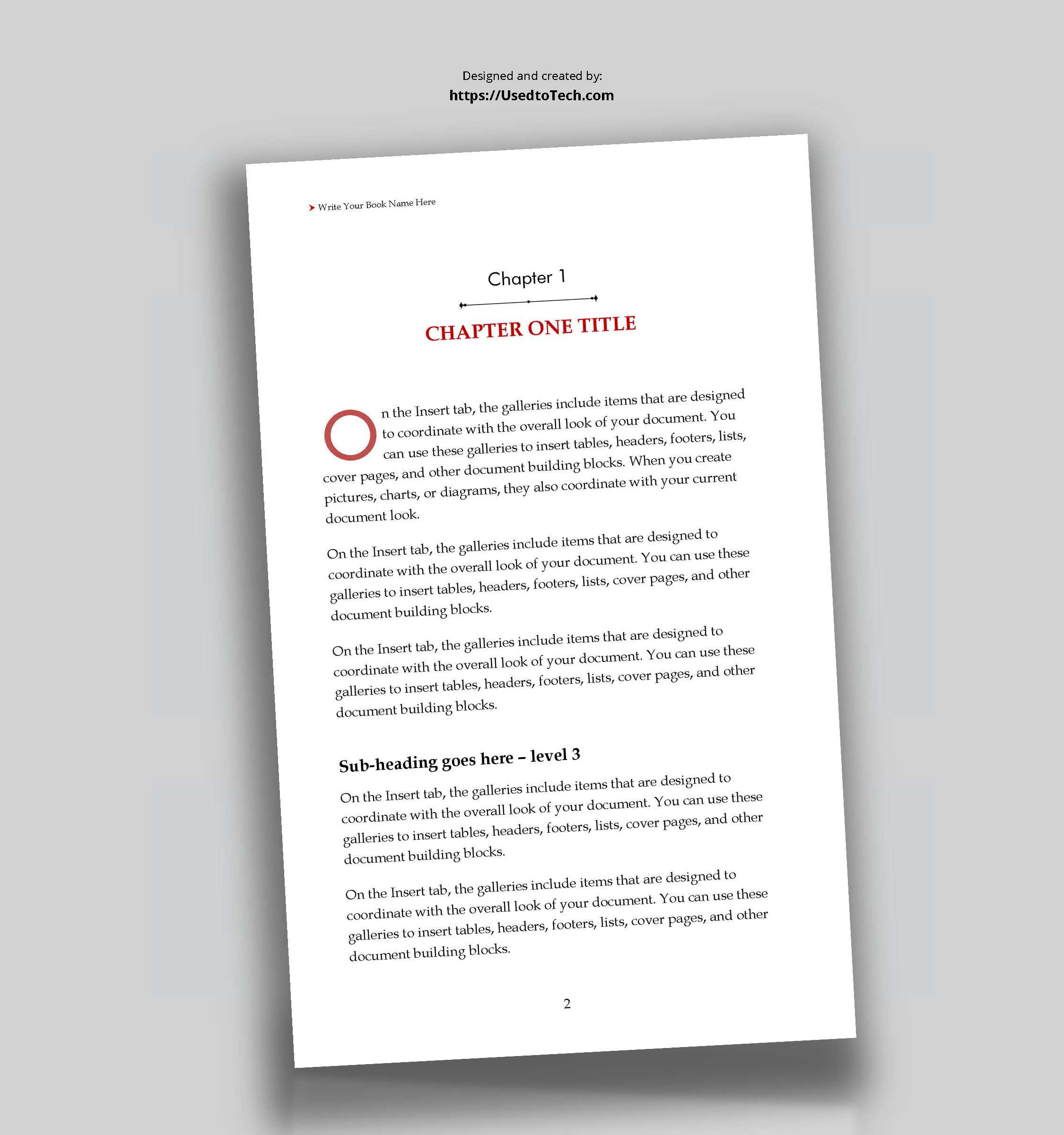  How To Create A Book Template In Word Professional Plan Templates