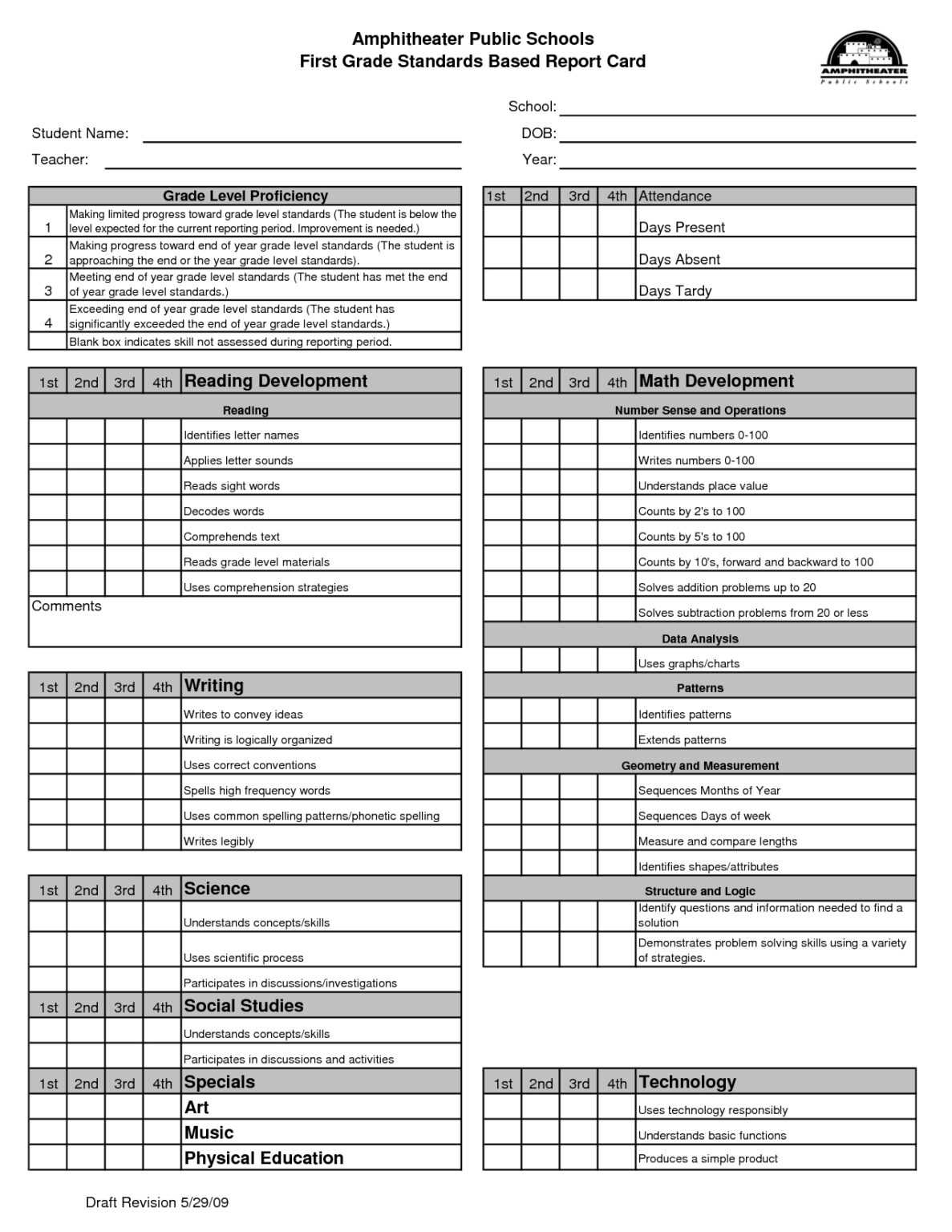 59 Standard Report Card Template For Secondary School For with Report ...