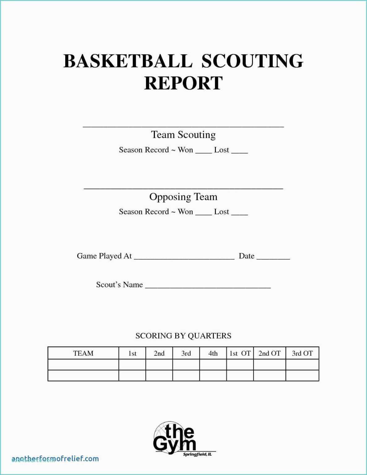 775 Basketball Scouting Report Template Sheets inside Scouting Report ...