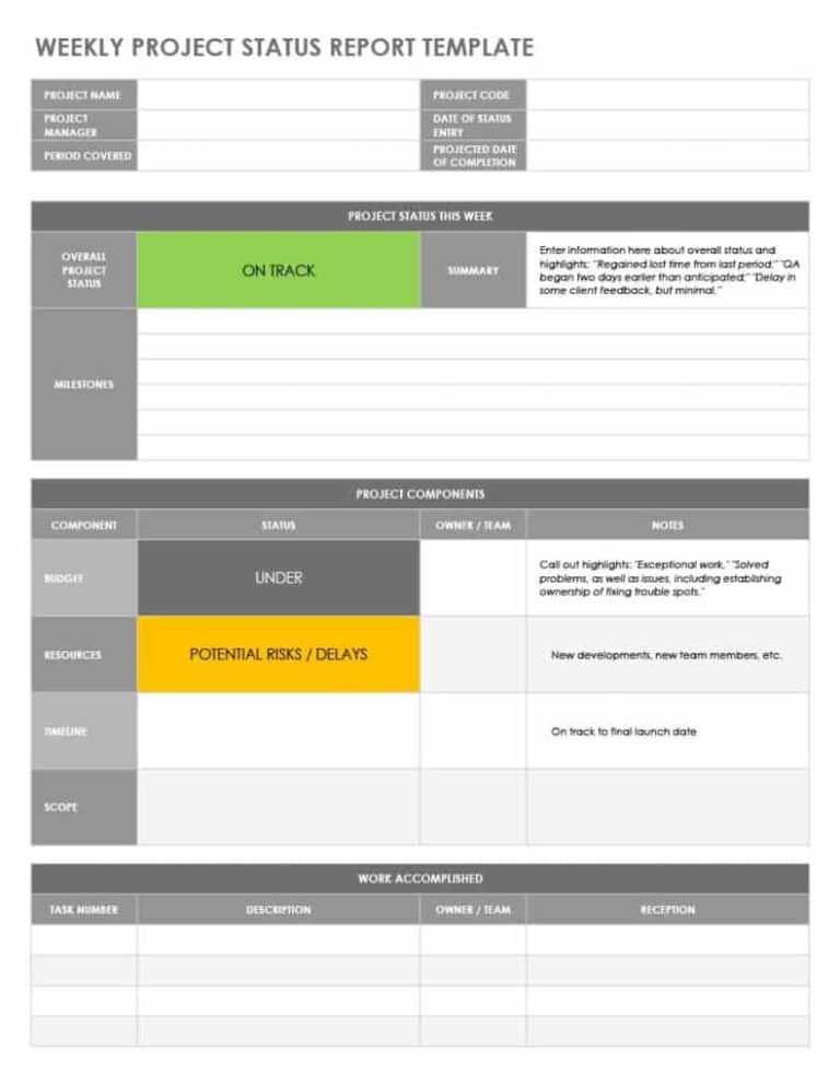 8+ Status Report Templates – In Word Excel Format inside Development ...