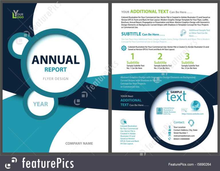 Annual Report Template Illustration in Illustrator Report Templates ...