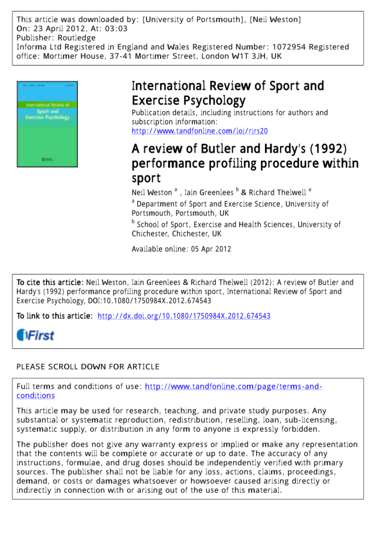 Blank Performance Profile. | Download Scientific Diagram intended for ...