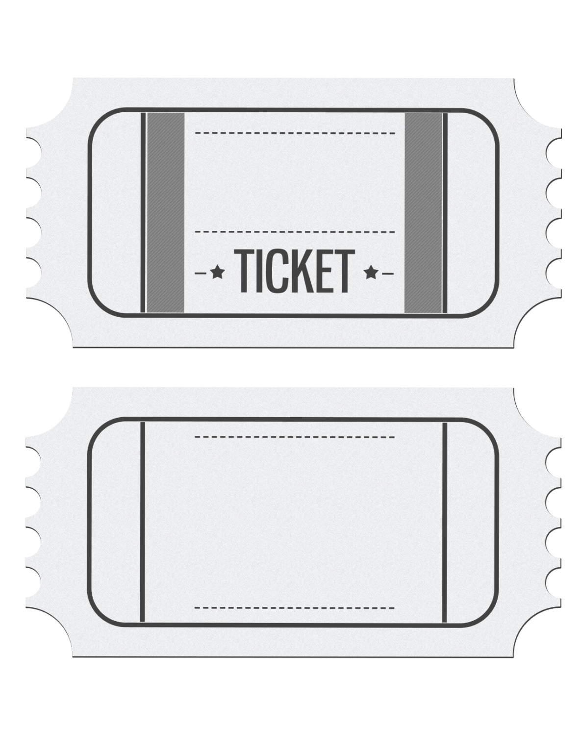 Blank Ticket Template Clipart inside Blank Admission Ticket Template ...