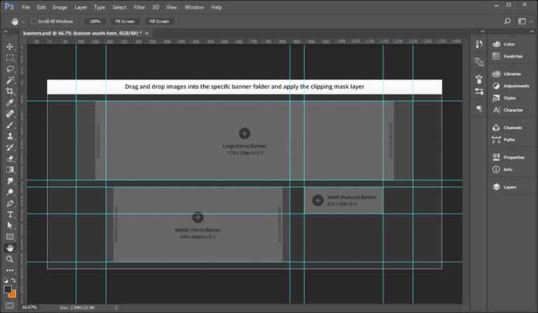 Creating Banner Images Using A Template – Documentation For in Adobe ...