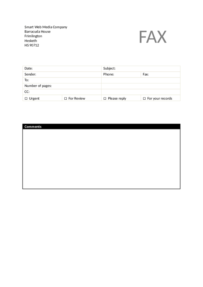 Fax Cover Sheet Word Template – Edit, Fill, Sign Online with Fax Cover ...