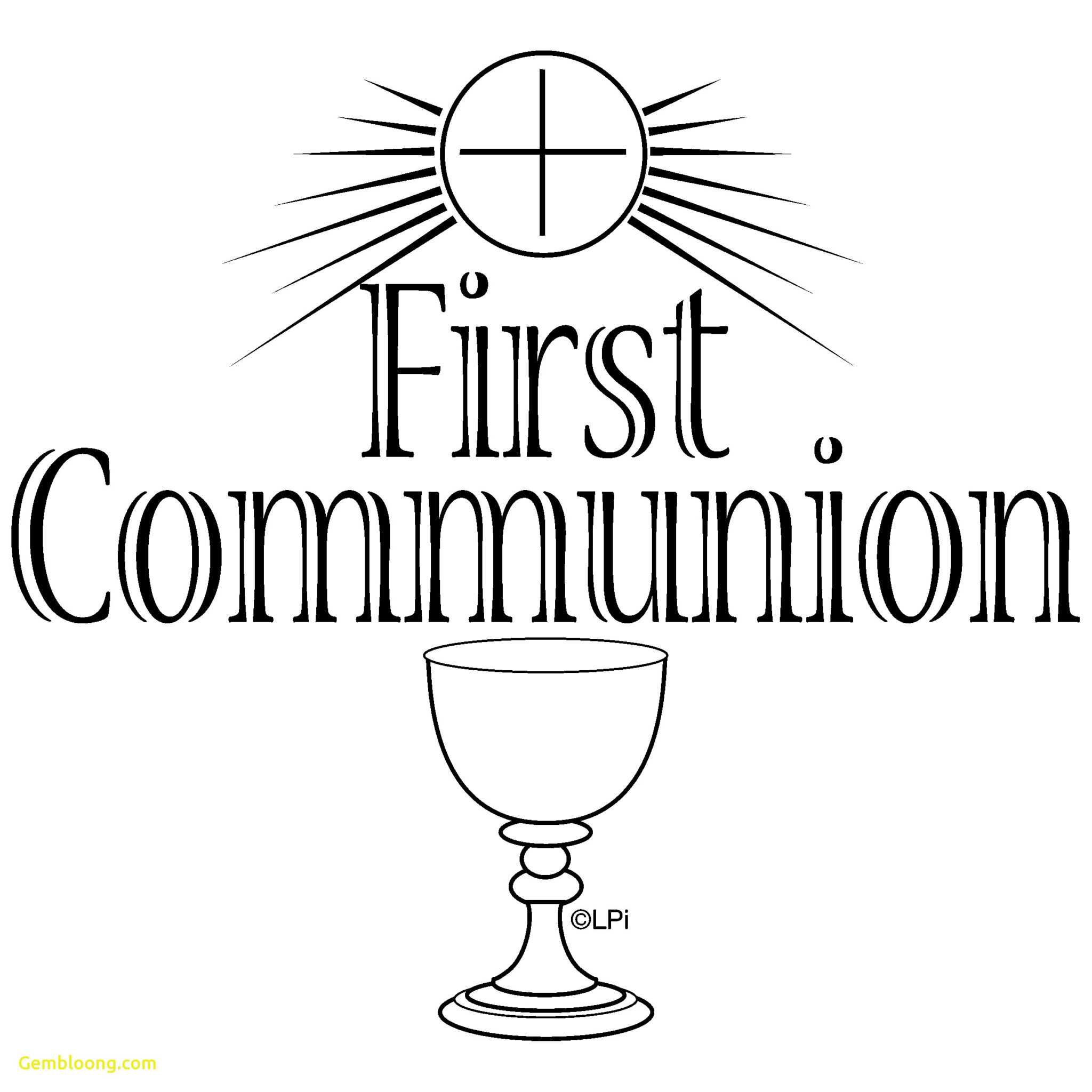 First Holy Communion Clipart Black And White with First Communion ...