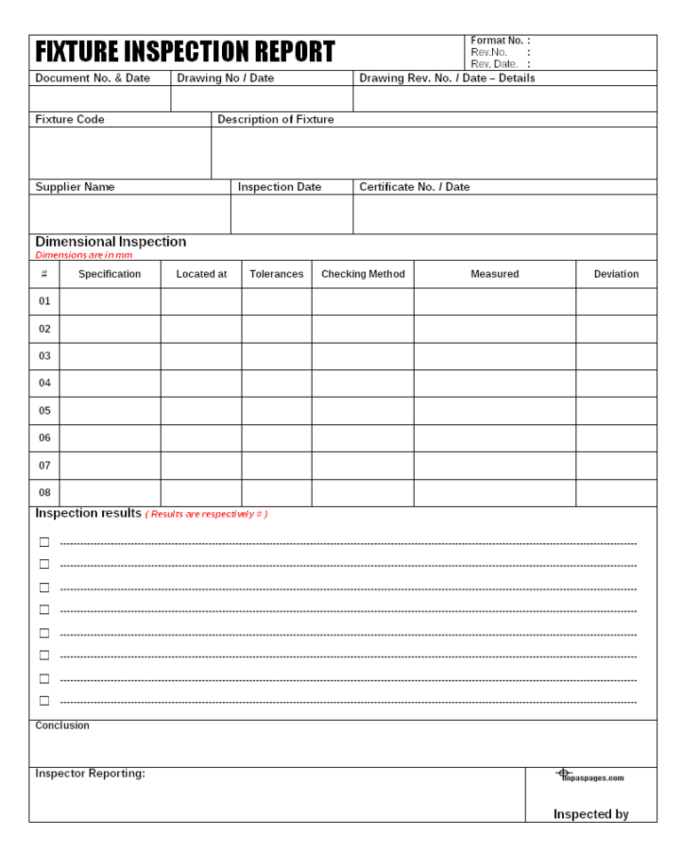 Engineering Inspection Report Template – Complete.maexproit.com