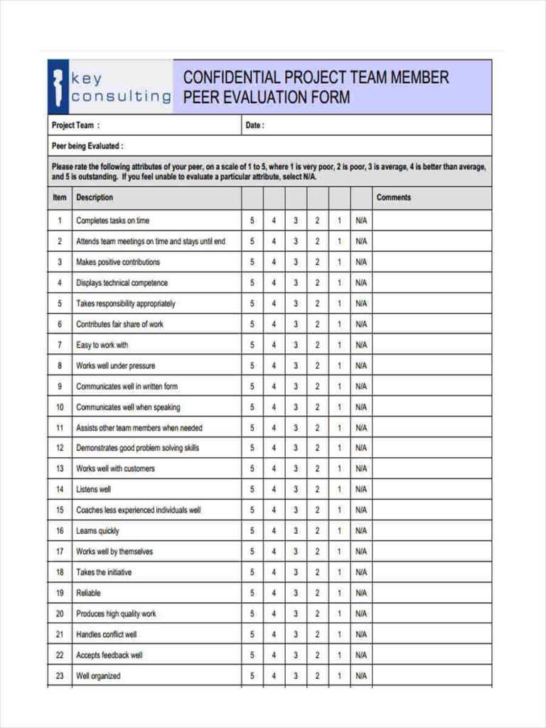Free 15+ Peer Evaluation Forms In Pdf | Ms Word inside Blank Evaluation Form Template – Complete ...