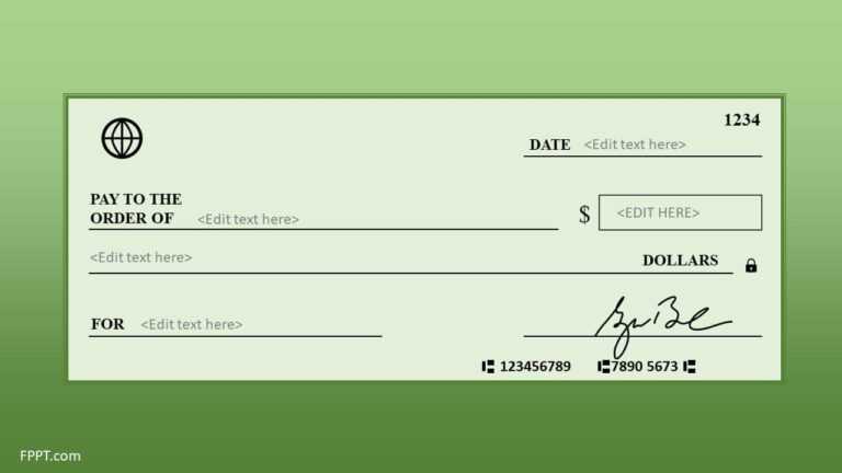 Free Blank Check Template For Powerpoint – Free Powerpoint with Personal Check Template Word ...