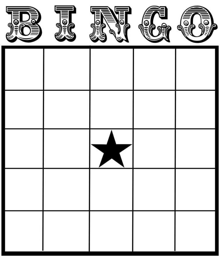 Free Printable Bingo Card Template – Set Your Plan & Tasks for Blank Bingo Card Template ...