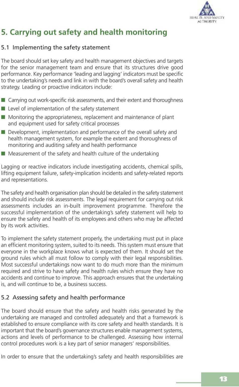 Health And Safety Board Report Template - Professional Plan Templates