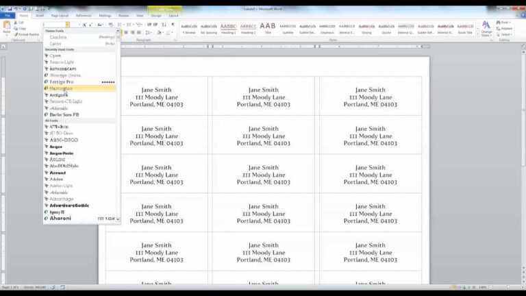 How To Create Labels In Word throughout Food Label Template Word ...