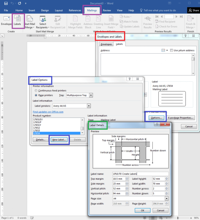 How To – How To Create Your Own Label Templates In Word in Microsoft ...