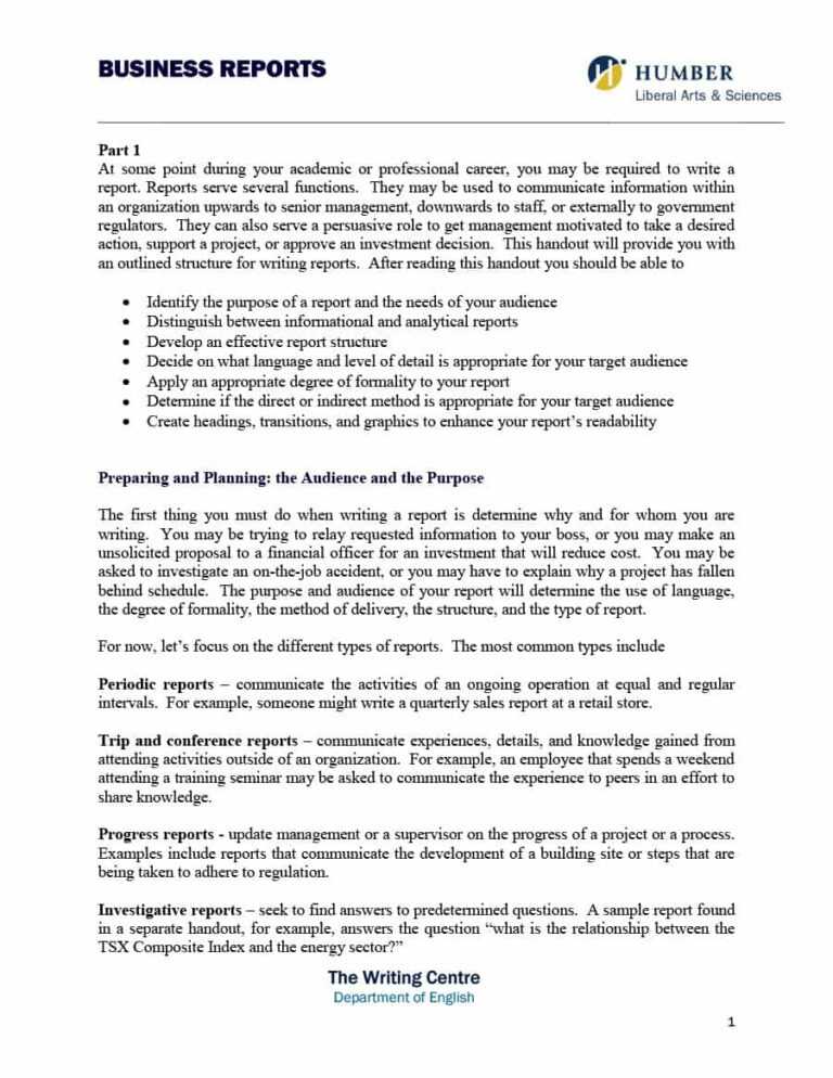 How To Write A Work Report Template – Complete.maexproit.com