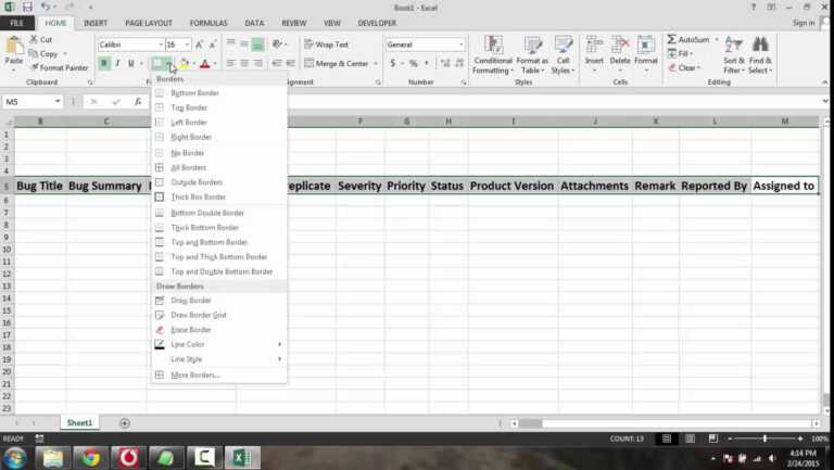 How To Write Defect Report Template In Excel for Bug Summary Report ...