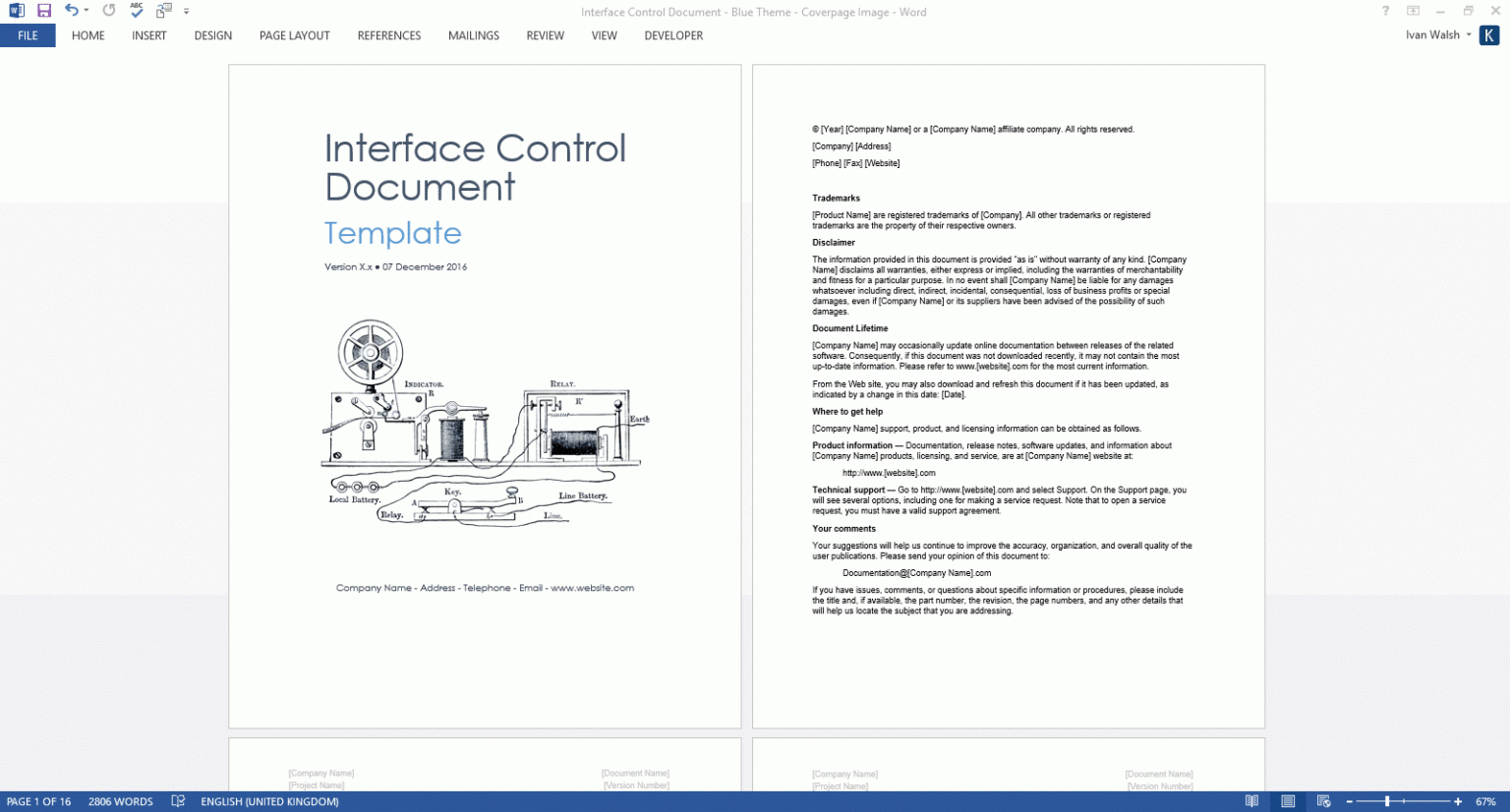 Interface Control Document Template (Ms Word) – Templates inside ...