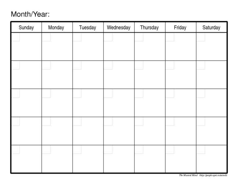 Library Of Blank Month Calendar Clip Art Transparent Png in Blank One ...