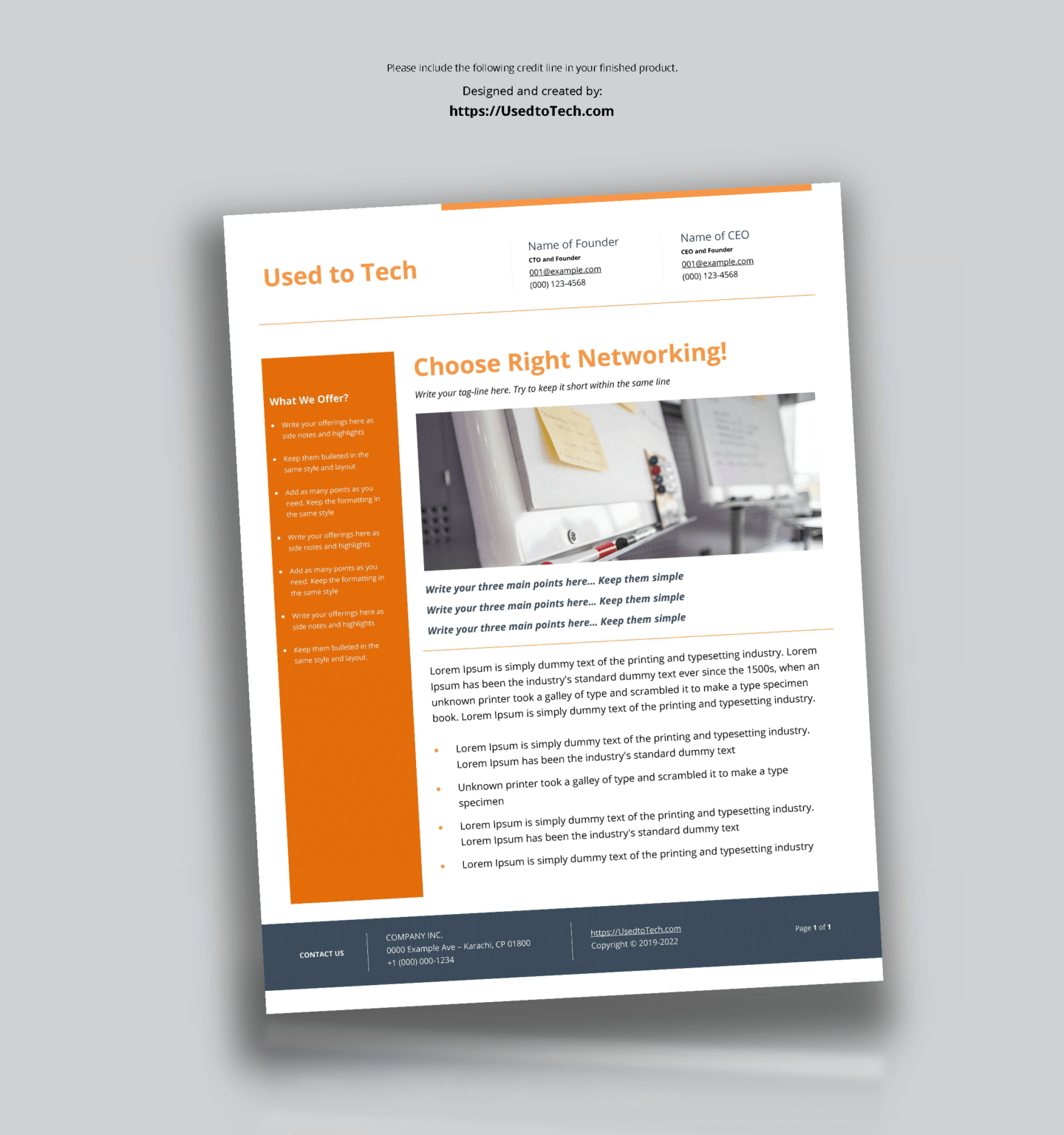 Modern Flyer Design In Microsoft Word Free – Used To Tech throughout ...