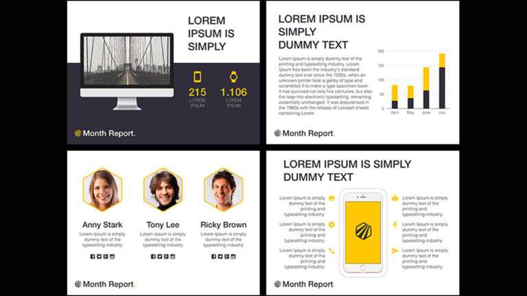 Month Report Powerpoint Template within Monthly Report Template Ppt ...