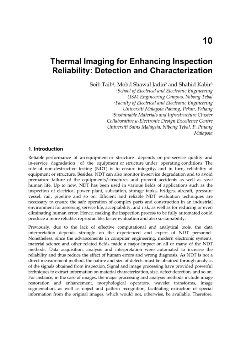Pdf) Thermal Imaging For Enhancing Inspection Reliability regarding ...