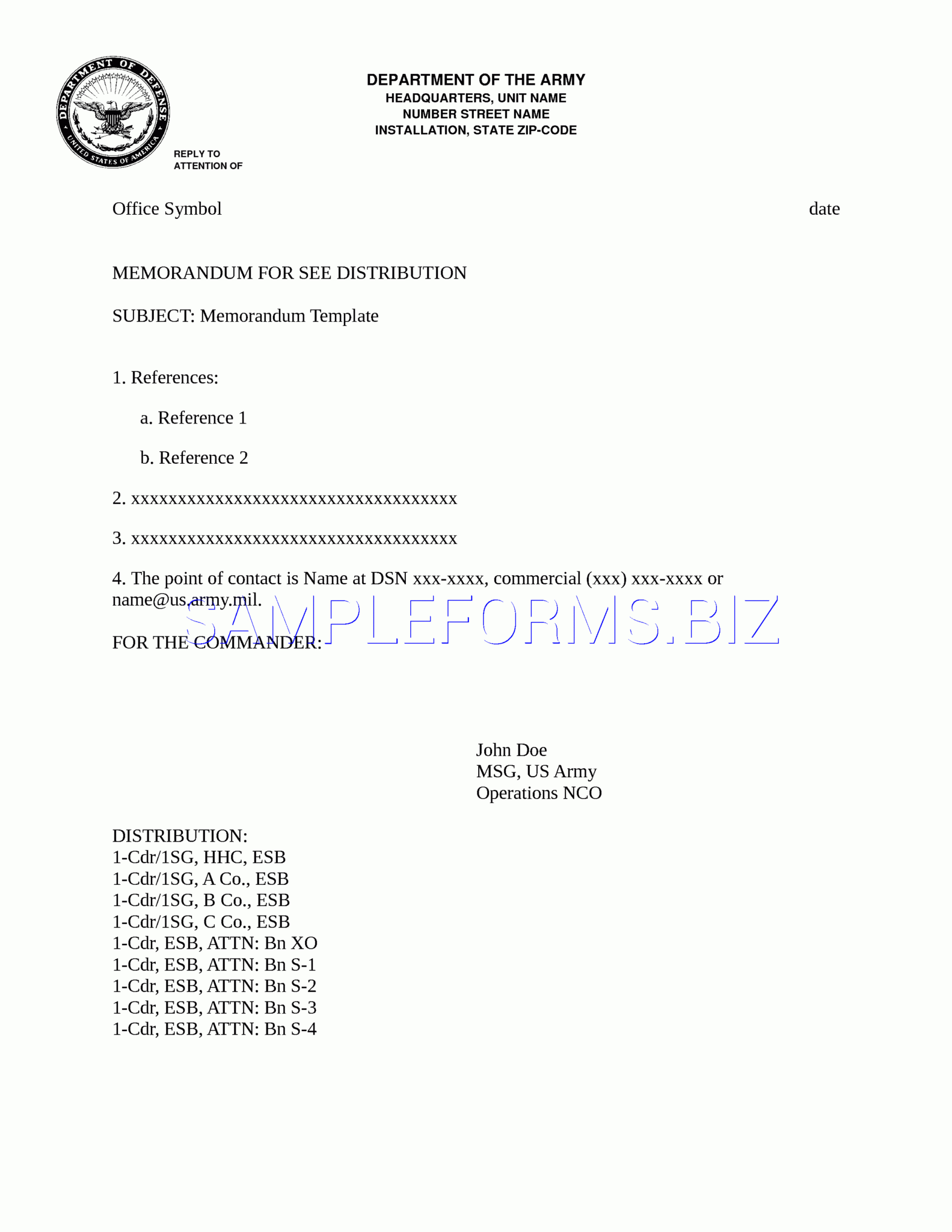 Preview Pdf Army Memorandum Template 1, 2 inside Army Memorandum ...
