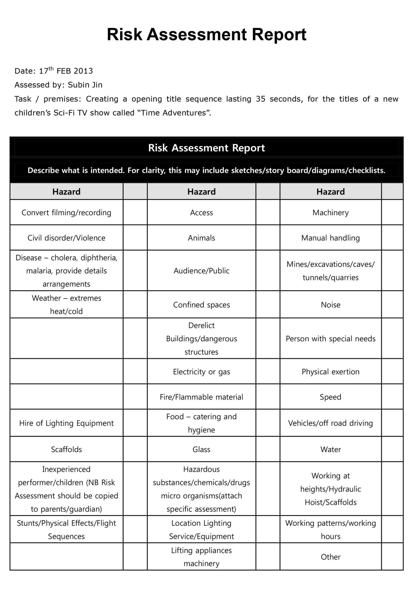 Safety Analysis Report Template – Complete.maexproit.com
