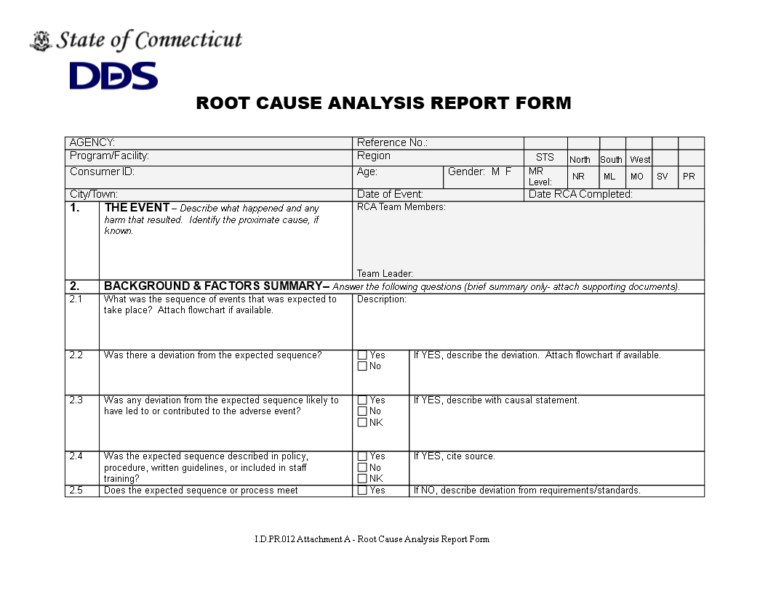 Root Cause Report Form | Templates At Allbusinesstemplates throughout ...