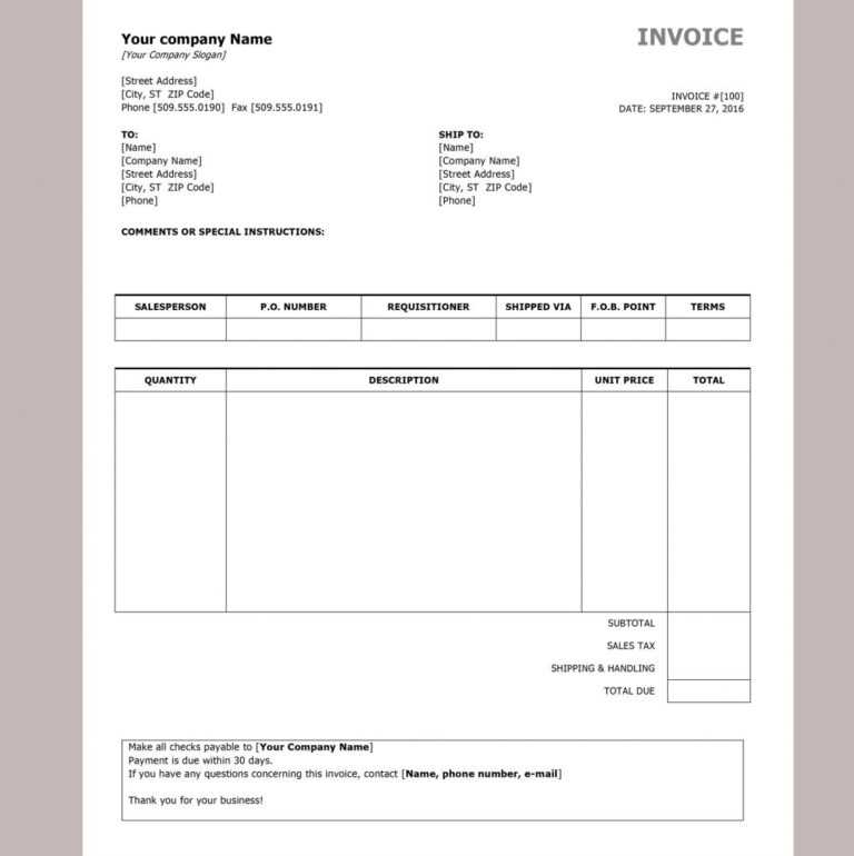 Invoice Template | Create And Send Free Invoices Instantly for Web ...