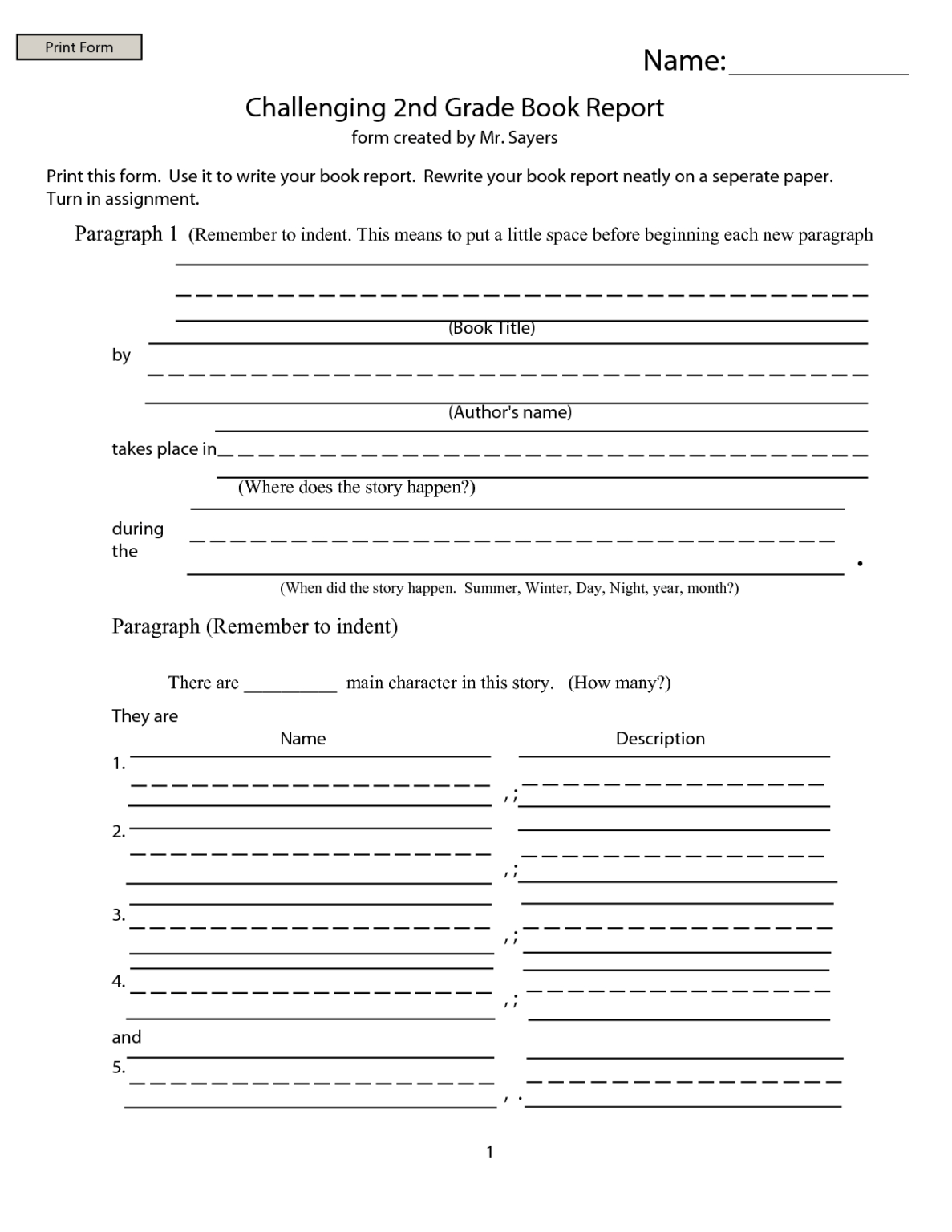 Worksheet Book Report | Printable Worksheets And Activities pertaining ...